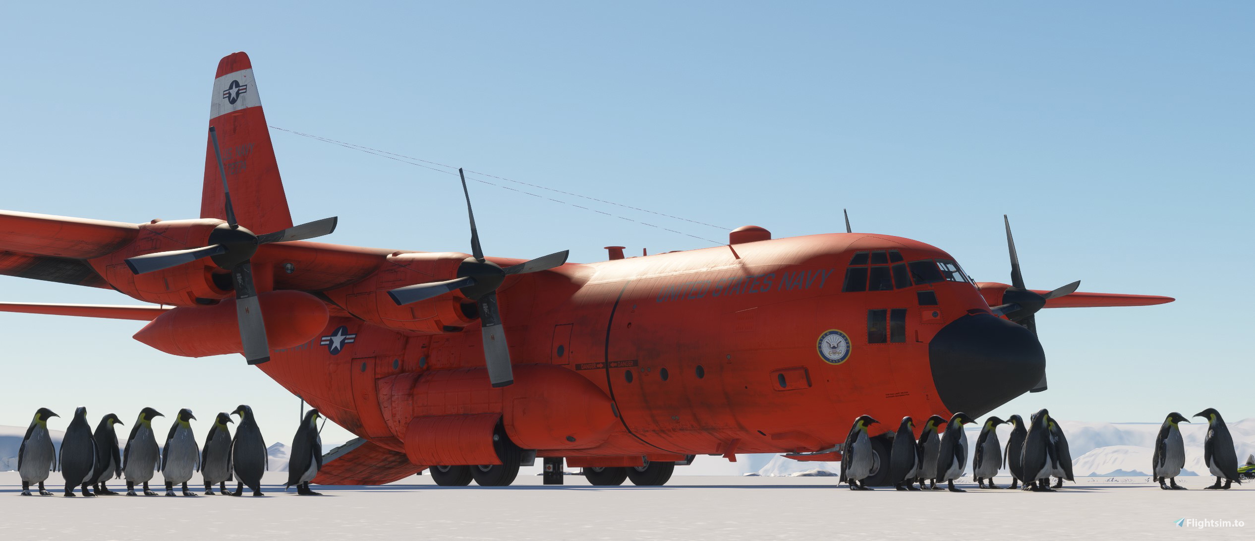 Captain Sim C130H US Navy Orange weathered - MSFS Add-on - Flightsim.to