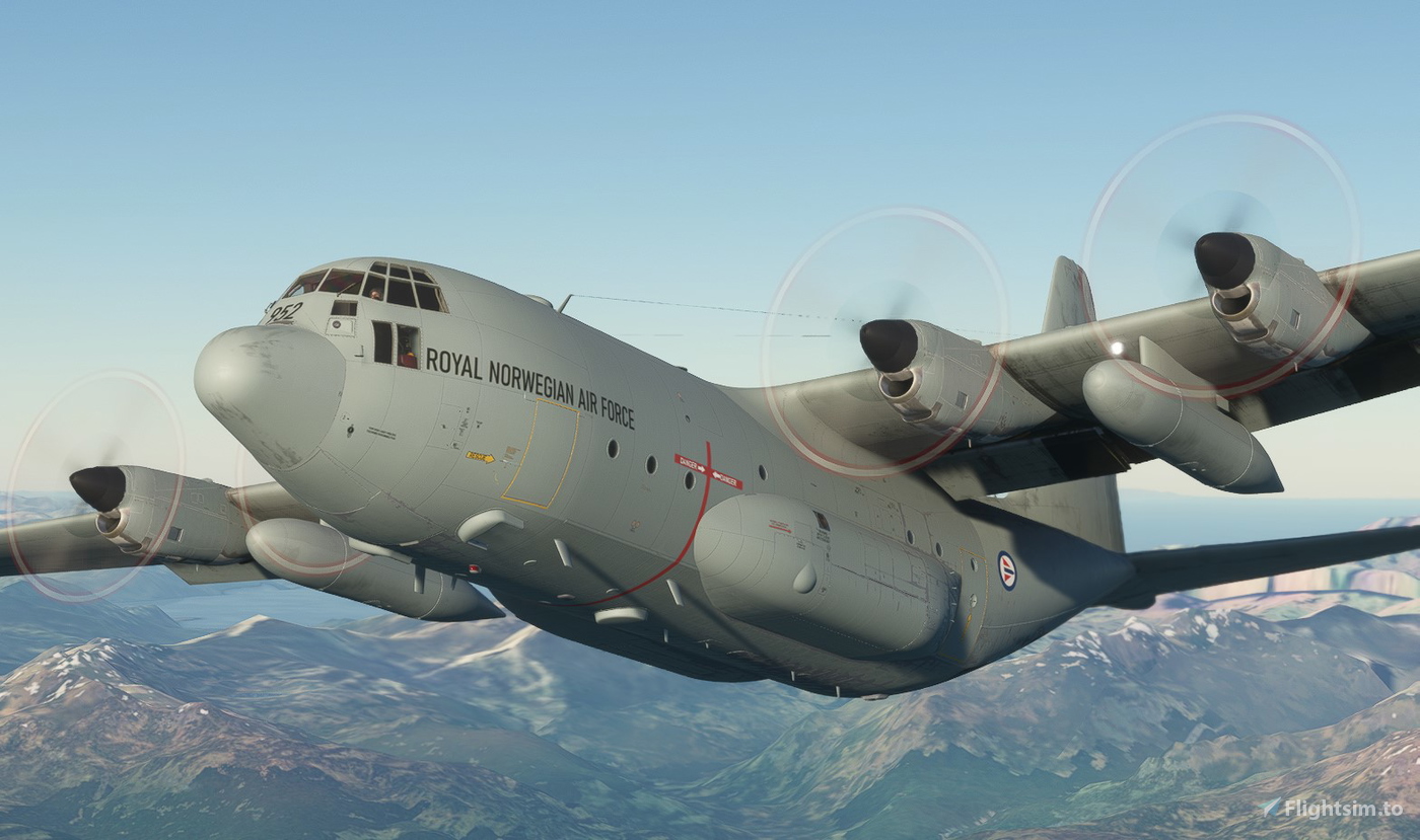 Captain Sim C-130 H – Royal Norwegian Air Force (RNoAF) for Microsoft Flight Simulator | MSFS