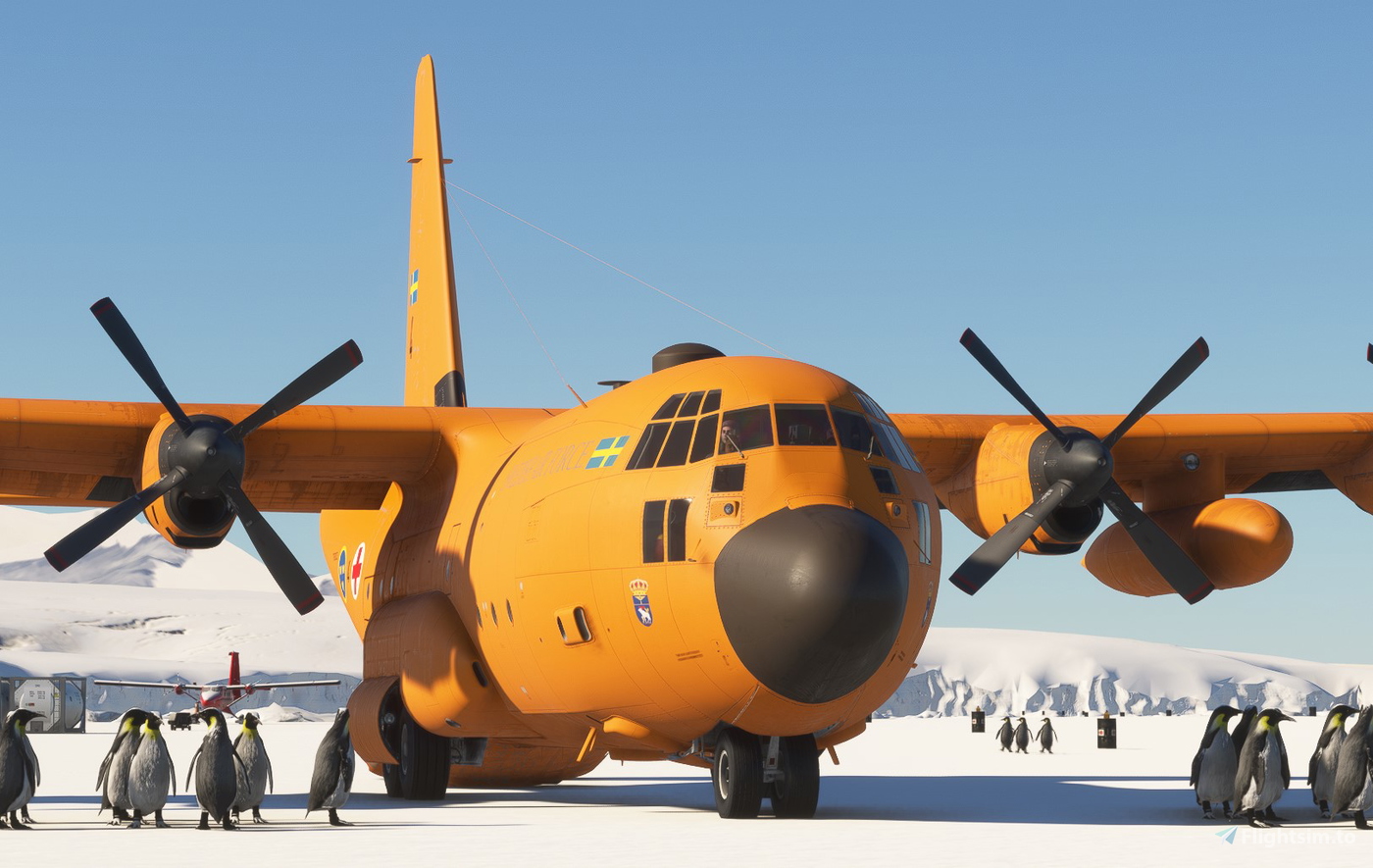 Captain Sim (V1.001) C-130 – Swedish Air Force Red Cross (Orange) for ...