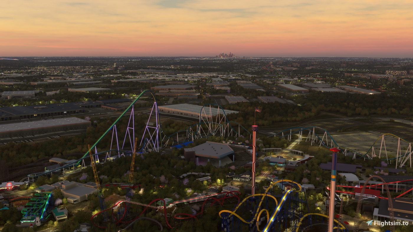 Carowinds theme park, Charlotte, NC (hand-made) para Microsoft Flight ...