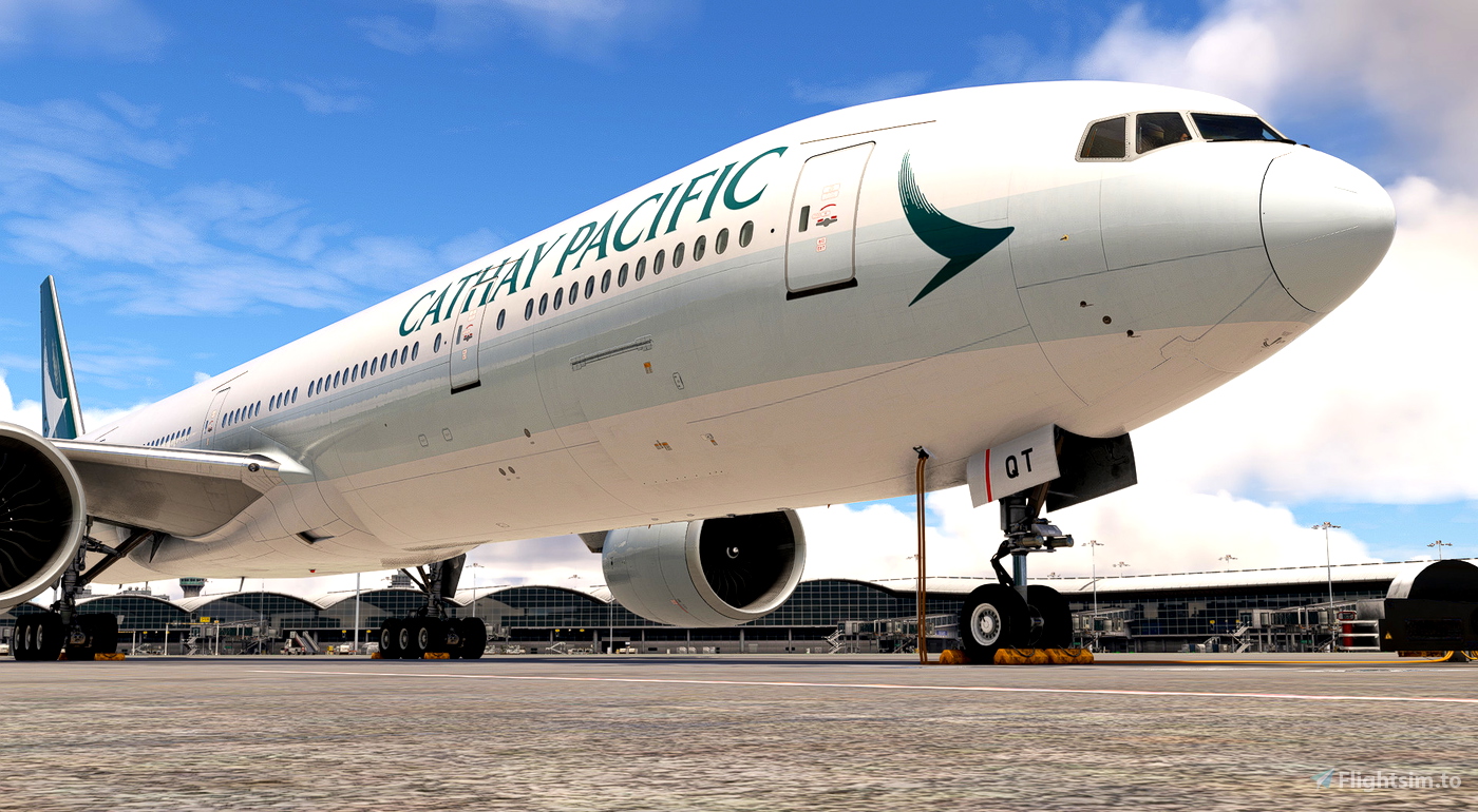 Cathay Pacific B-KQT (w/cabin) for PMDG 777-300ER for Microsoft Flight ...