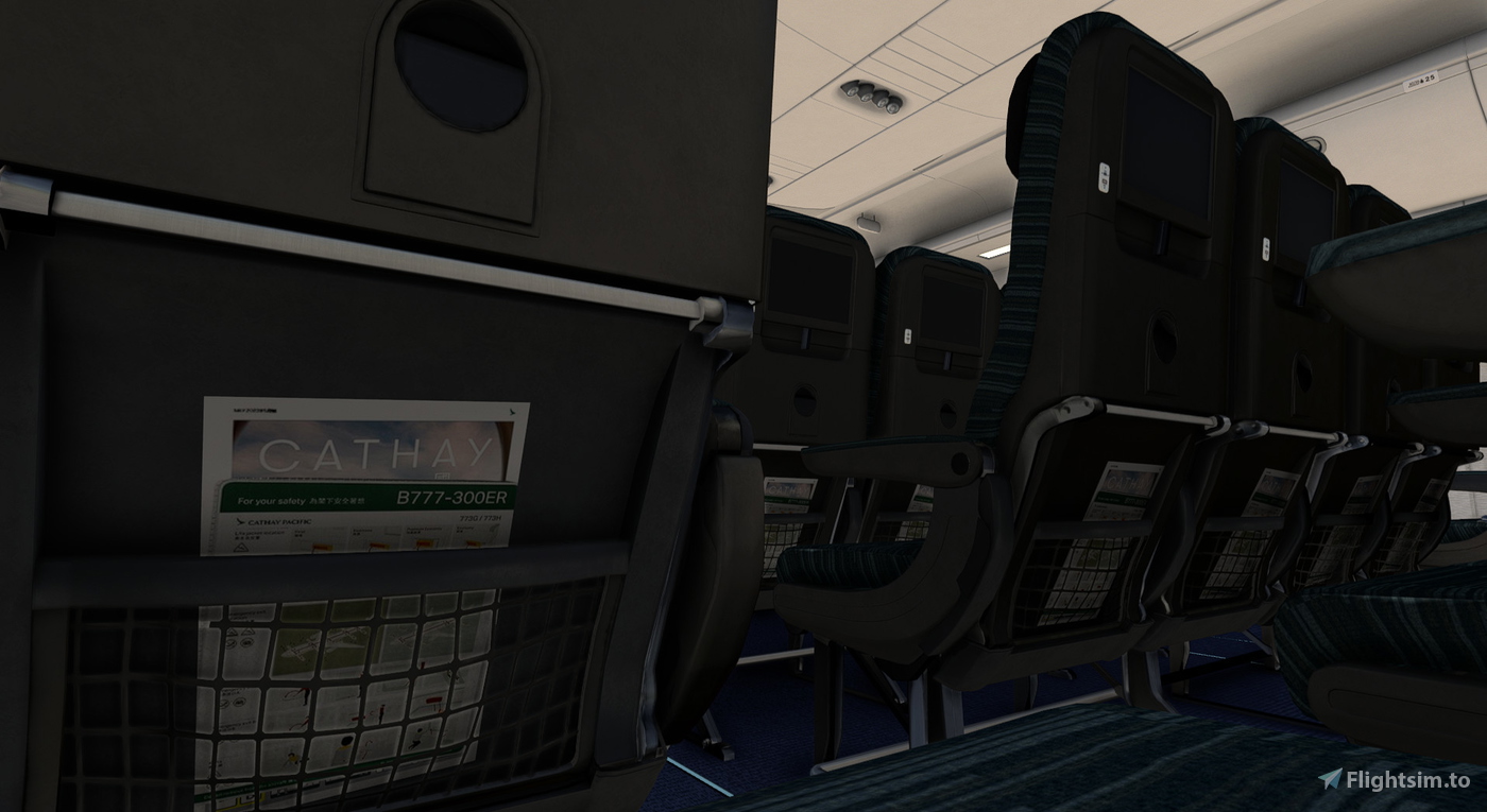 Cathay Pacific B-KQT (w/cabin) for PMDG 777-300ER for Microsoft Flight ...