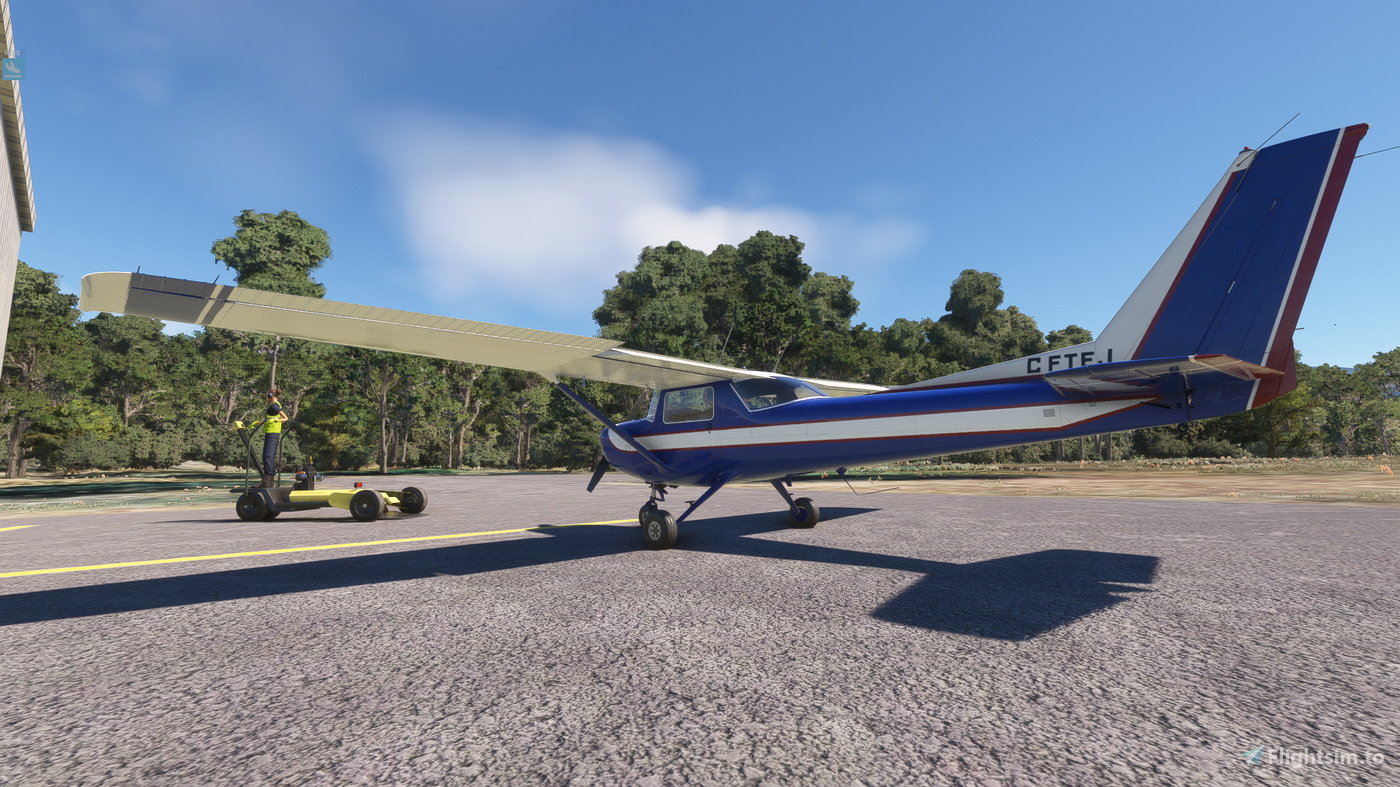 Cessna 152 Blue with White Stripe Repaint for Microsoft Flight ...