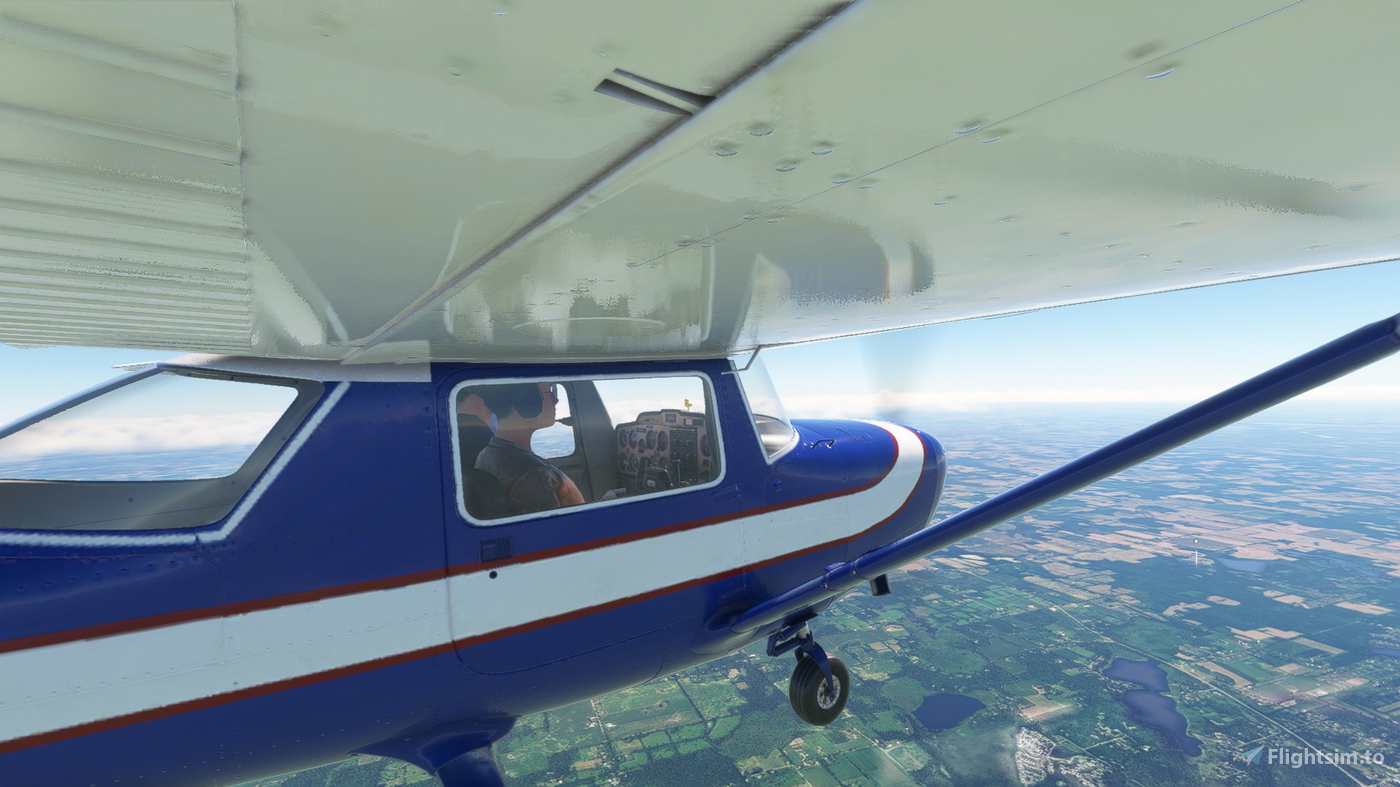 Cessna 152 Blue with White Stripe Repaint pour Microsoft Flight ...