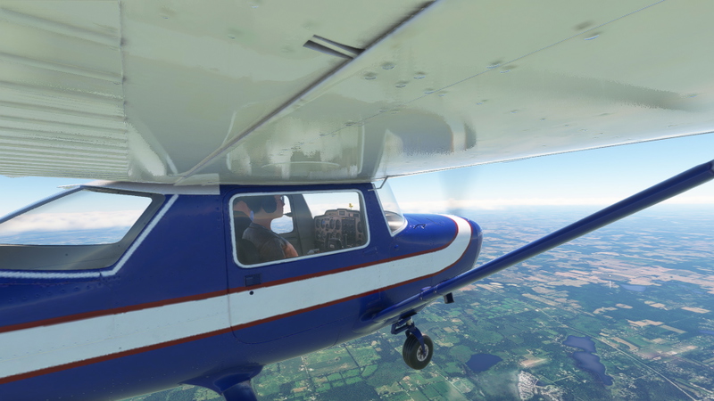 Cessna 152 Blue with White Stripe Repaint for Microsoft Flight ...
