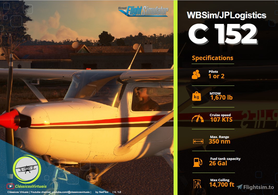 Cessna 152 Checklist & Procedures for WBSim/JPLogistics for Microsoft ...