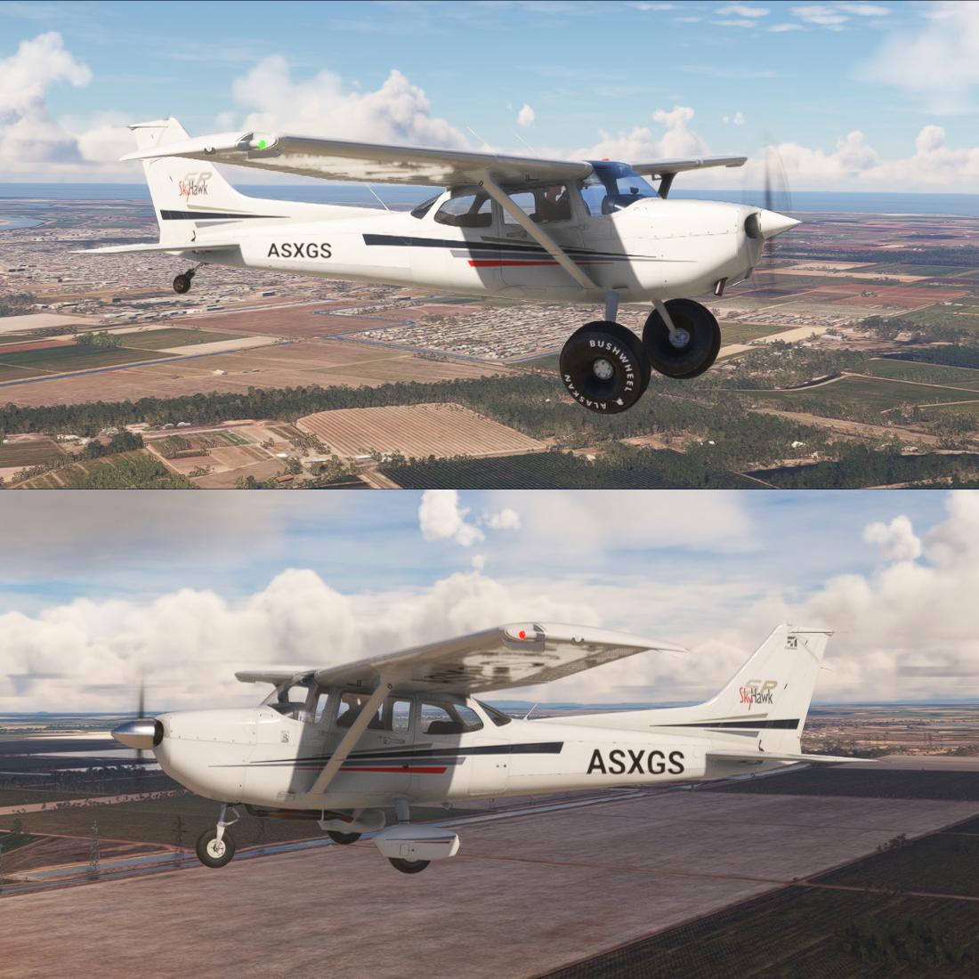 Cessna 172 Blue Red and Grey のために Microsoft Flight Simulator | MSFS