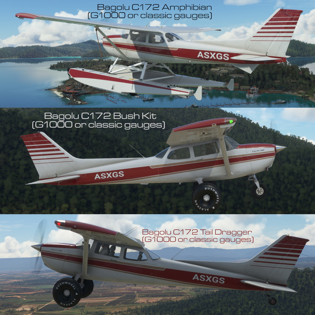 Cessna 172 Red and Tan dla Microsoft Flight Simulator | MSFS
