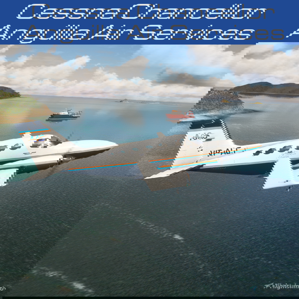 Cessna 414 Chancellor Anguilla Air Services for Microsoft Flight Simulator | MSFS