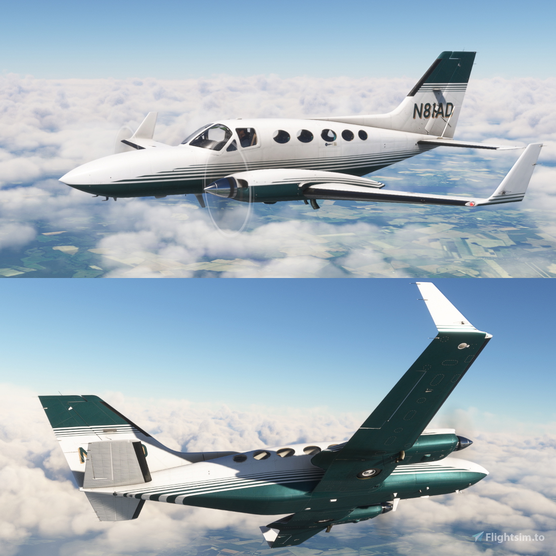 Cessna 414 Chancellor N81AD for Microsoft Flight Simulator | MSFS