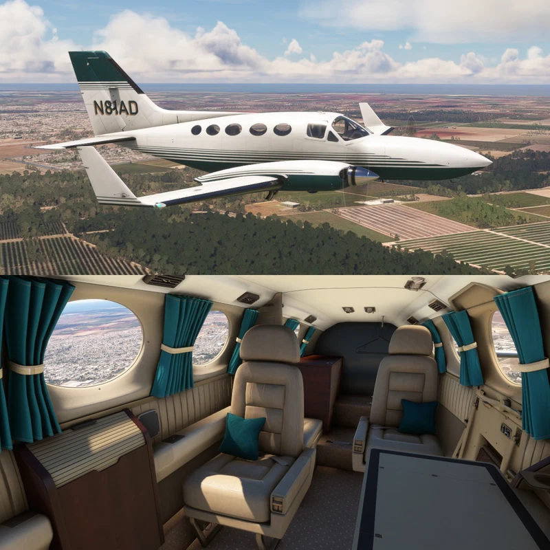 Cessna 414 Chancellor N81AD for Microsoft Flight Simulator | MSFS
