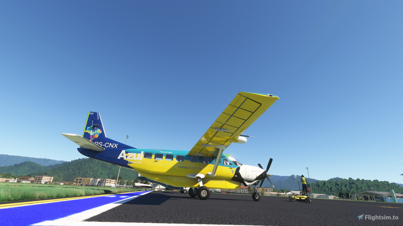 Cessna C208B Grand Caravan Azul Conecta Arara Canindé "Fictícia" para ...
