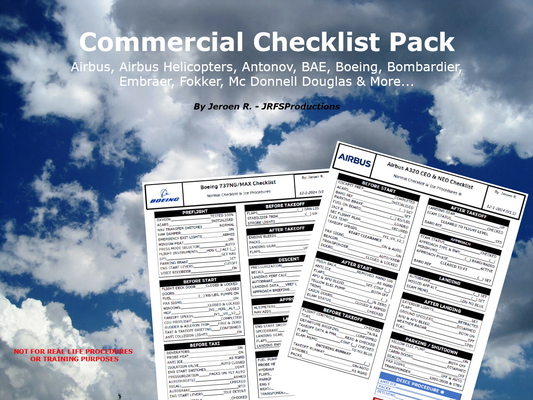 Boeing 757 & 767 Checklist for Microsoft Flight Simulator | MSFS