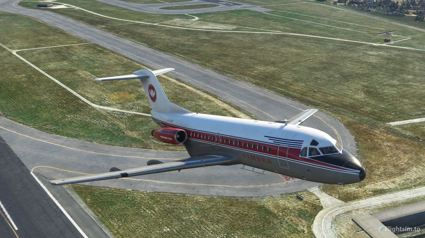 Cimber Air Fokker F28 Mk 3000 OY-BRN circa 1979 のために Microsoft Flight Simulator | MSFS
