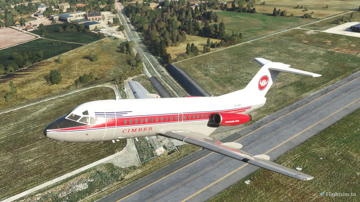 Cimber Air Fokker F28 Mk 3000 OY-BRN circa 1979 for Microsoft Flight Simulator | MSFS