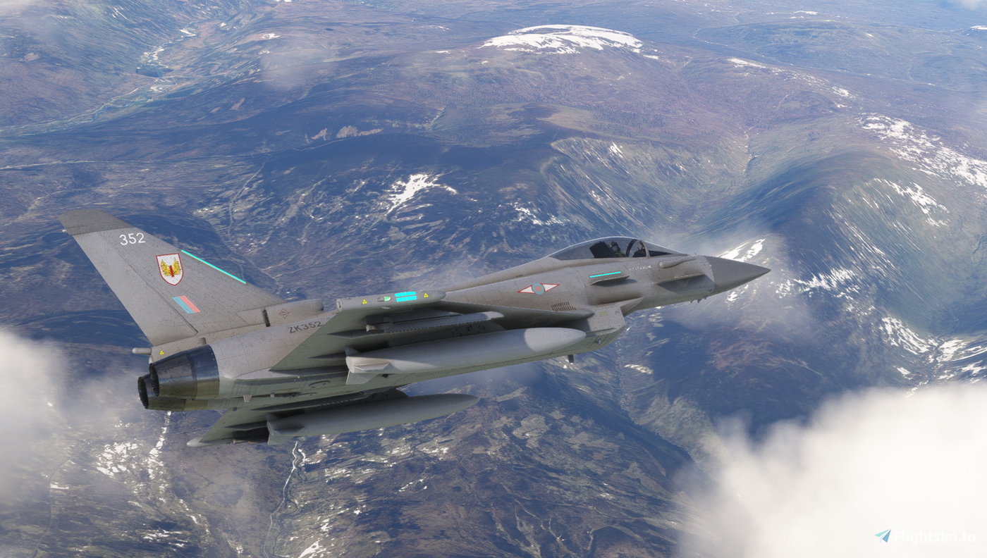 Cj Simulations Typhoon Raf 1 Squadron Livery Pack 4 Liveries 8k Textures For Microsoft