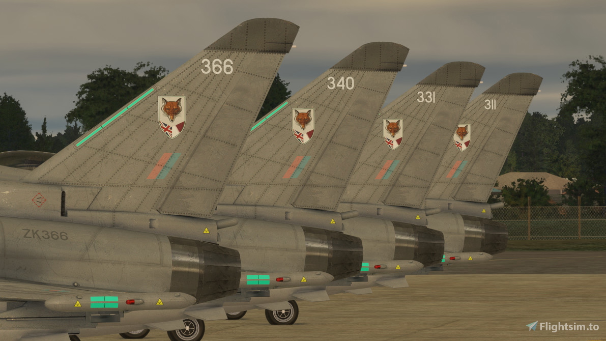 CJ Simulations Typhoon - RAF 12 SQN Liveries With Markings Pack (4 Liveries) (8K Textures) pour ...