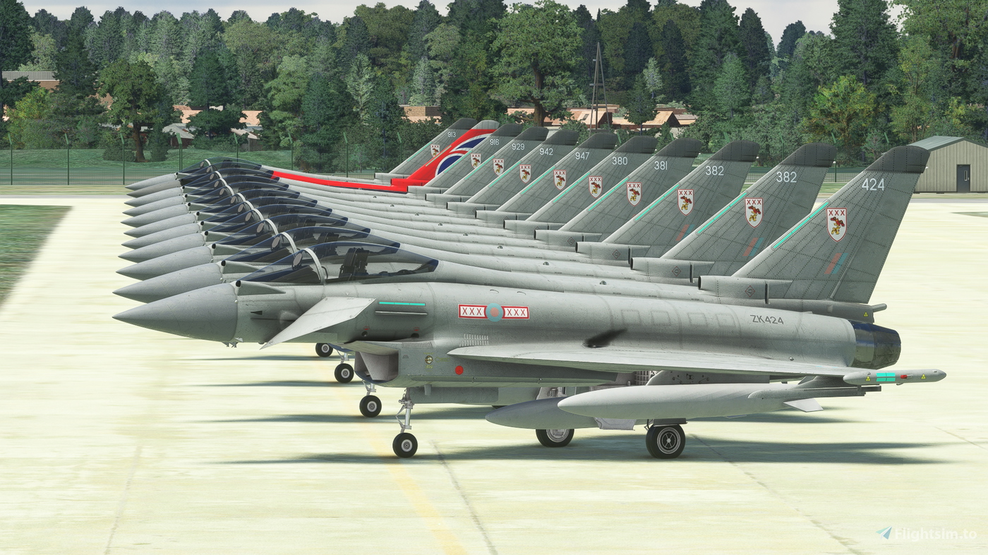 CJ Simulations Typhoon - RAF 29 SQN Liveries With Markings (Including ...