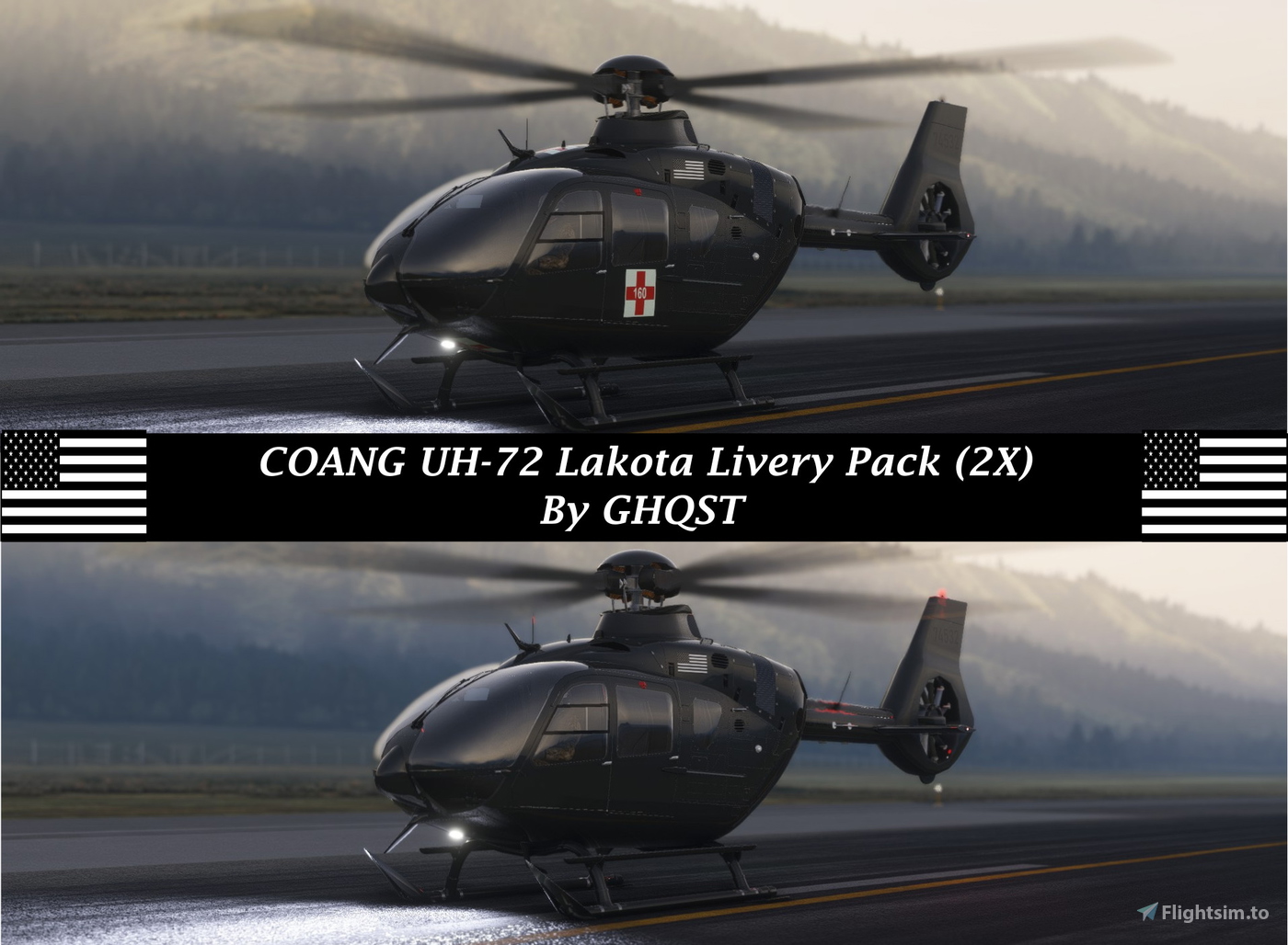 COANG UH-72 Lakota Livery Pack 2X for Microsoft Flight Simulator | MSFS
