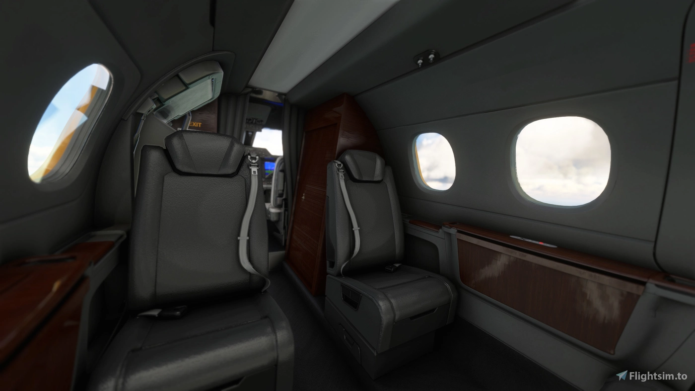 Cockspur Phenom 100 Clean Black Cockpit and Cabin for Microsoft Flight ...