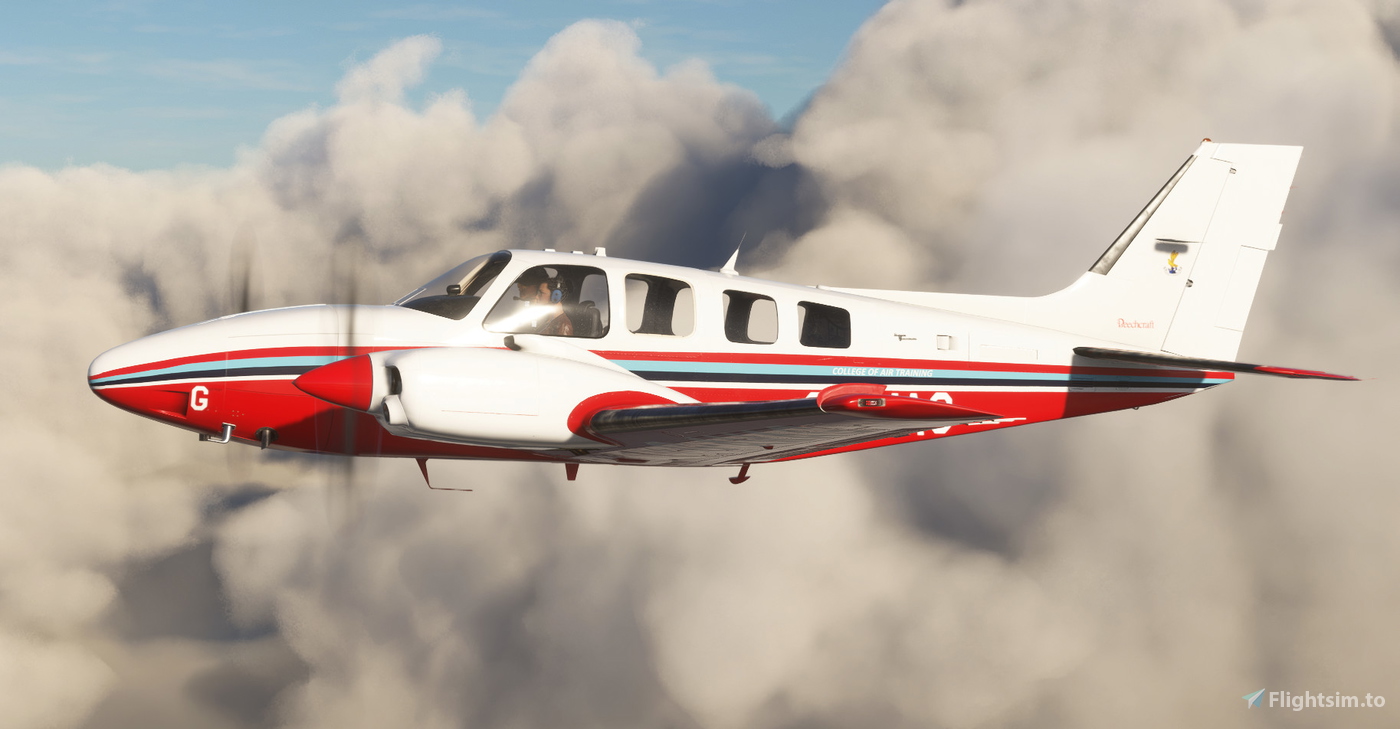 College of Air Training Hamble Baron Fleet Pack (G-AWA*) | Asobo Beechcraft Baron 58 [8K] for ...
