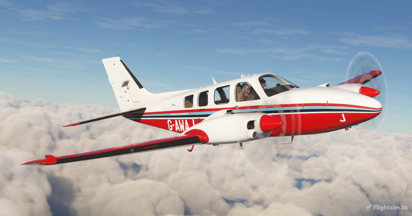 College of Air Training Hamble Baron Fleet Pack (G-AWA*) | Asobo Beechcraft Baron 58 [8K] for ...