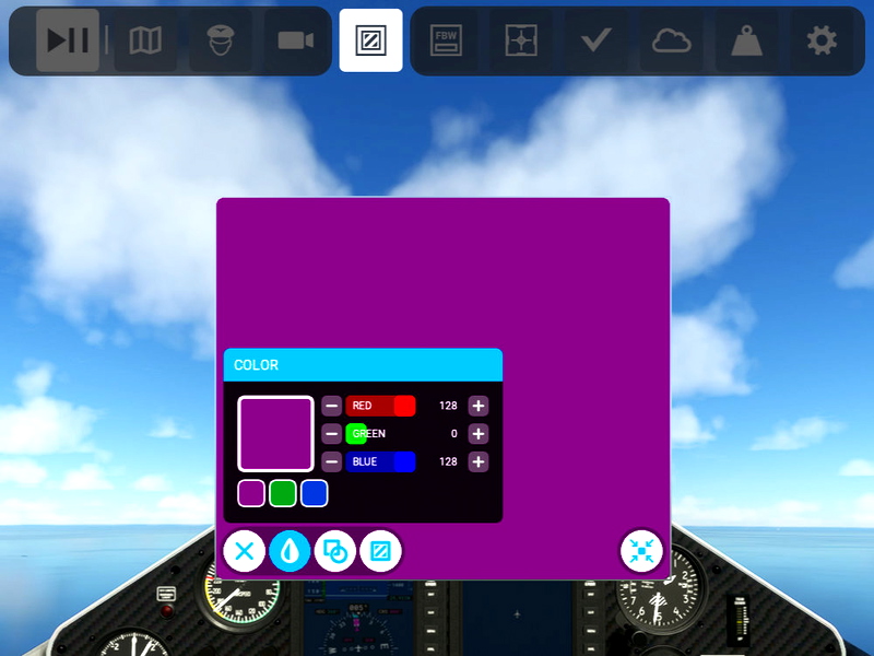 Color Panel for VR Passthrough for Microsoft Flight Simulator | MSFS