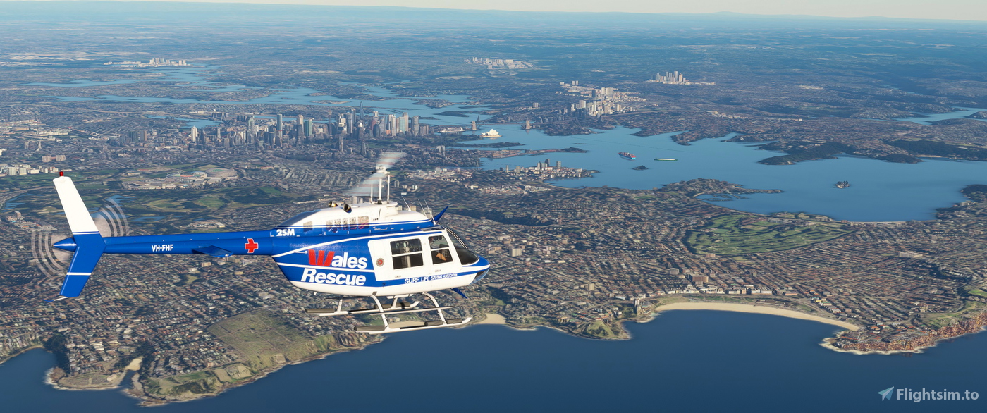 Cowan Simulation Bell 206B3 VH-FHF Wales Rescue for Microsoft Flight ...