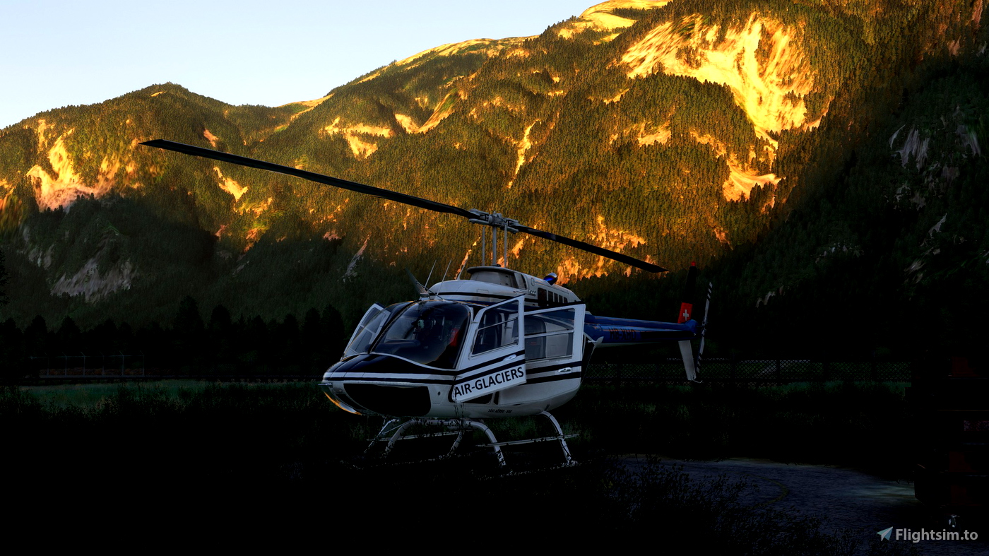 CowanSim 206B3 HB-XHO Air-Glaciers for Microsoft Flight Simulator | MSFS