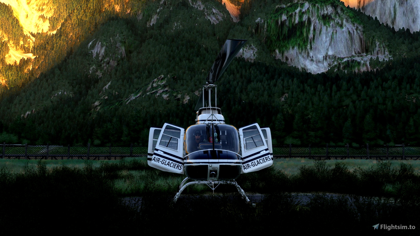 CowanSim 206B3 HB-XHO Air-Glaciers for Microsoft Flight Simulator | MSFS