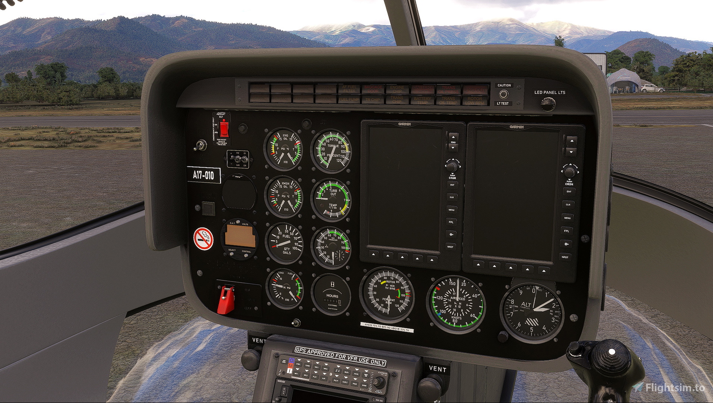 CowanSim Bell 206B3 - Black Dashboard for Microsoft Flight Simulator | MSFS