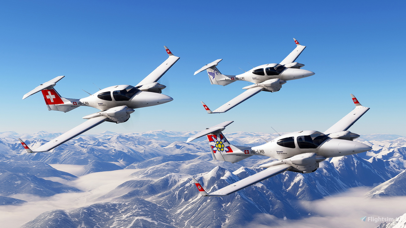COWS DA-42 VI | European Flight Academy Switzerland mini fleet pack for ...
