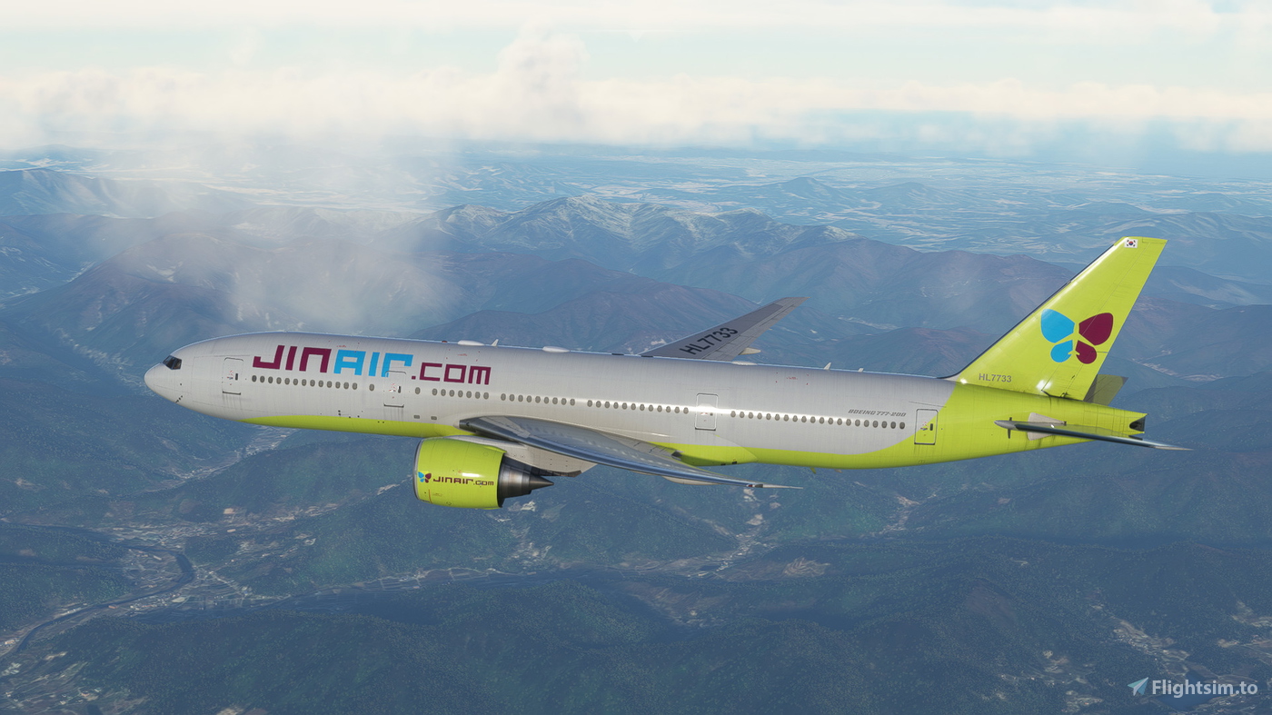 [CS] B777-200ER JIN AIR LIVERY 4K for Microsoft Flight Simulator | MSFS