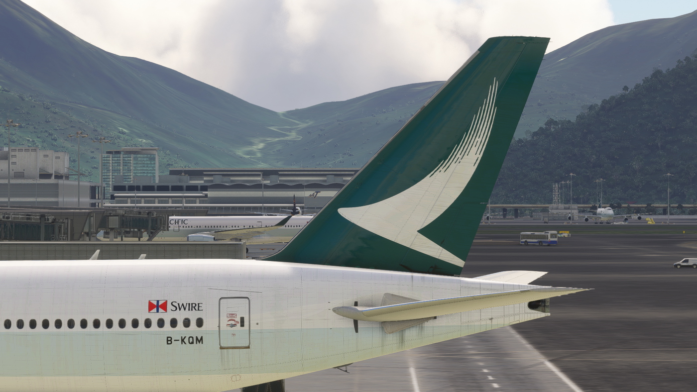 CS Boeing 777-300GE Cathay Pacific One World B-KQM 8K for Microsoft ...