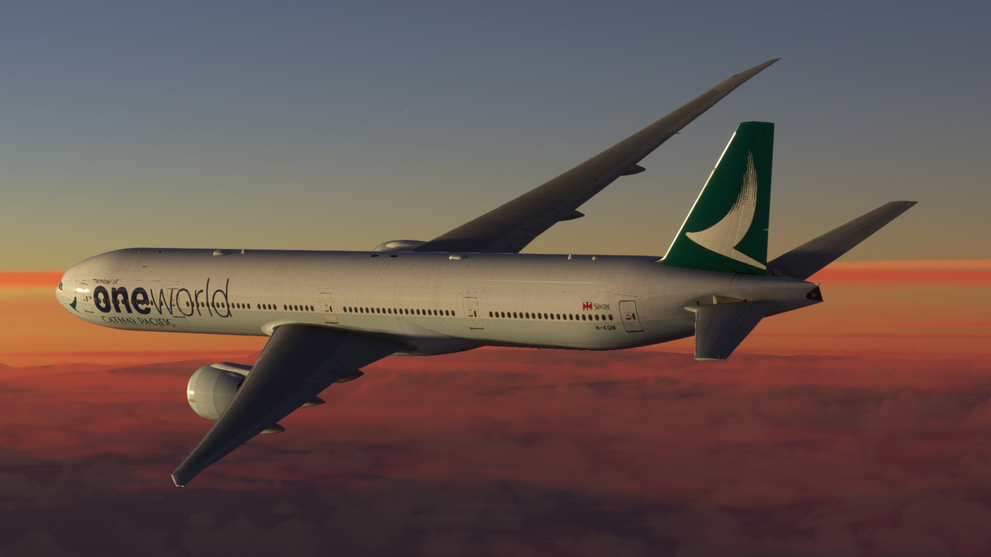 CS Boeing 777-300GE Cathay Pacific One World B-KQM 8K for Microsoft ...