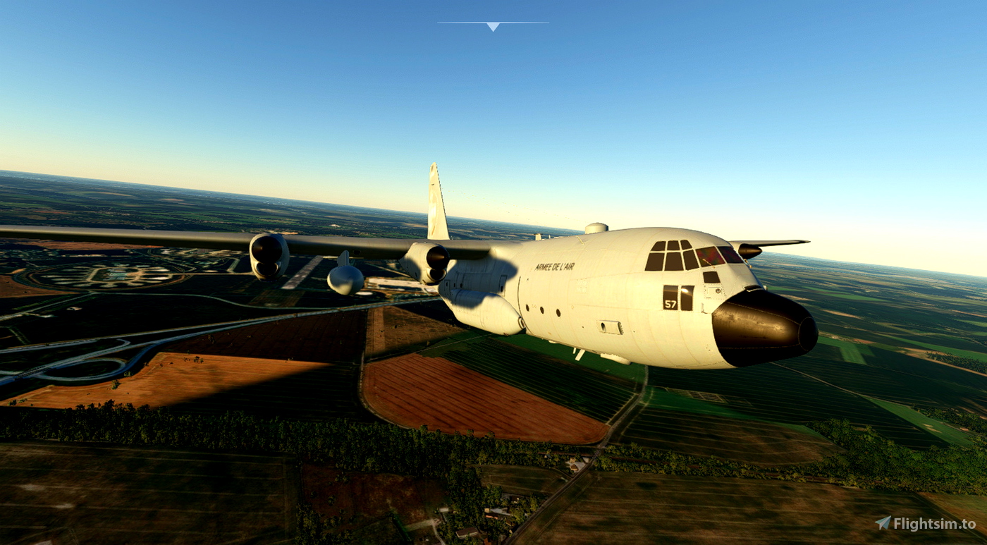 Cs C130H (cockpit) 10 000 FH of Binational air transport squadron (BATS) for Microsoft Flight ...