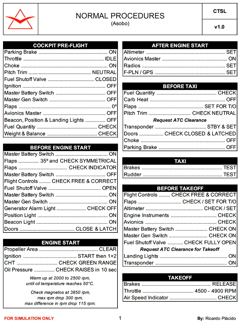 Checklists for Microsoft Flight Simulator | MSFS | Flightsim.to