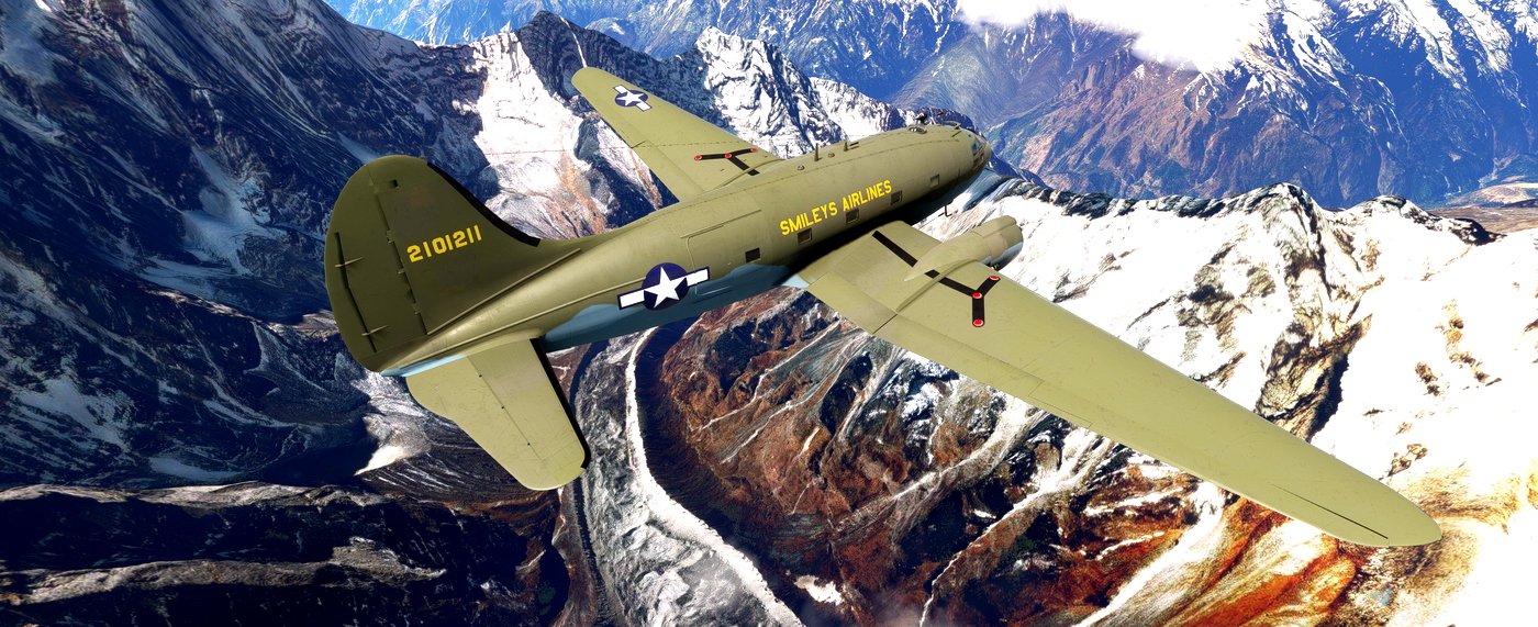 Curtiss C-46 Commando Smiles Airlines for Microsoft Flight Simulator | MSFS