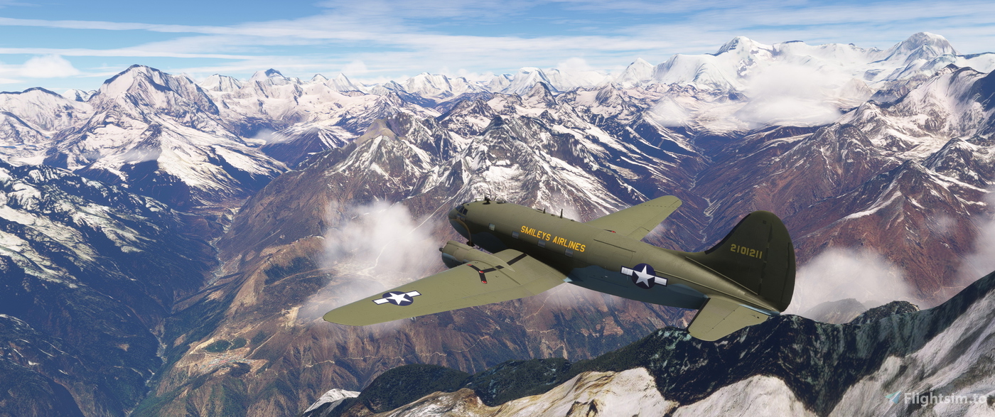 Curtiss C-46 Commando Smileys Airlines for Microsoft Flight Simulator ...