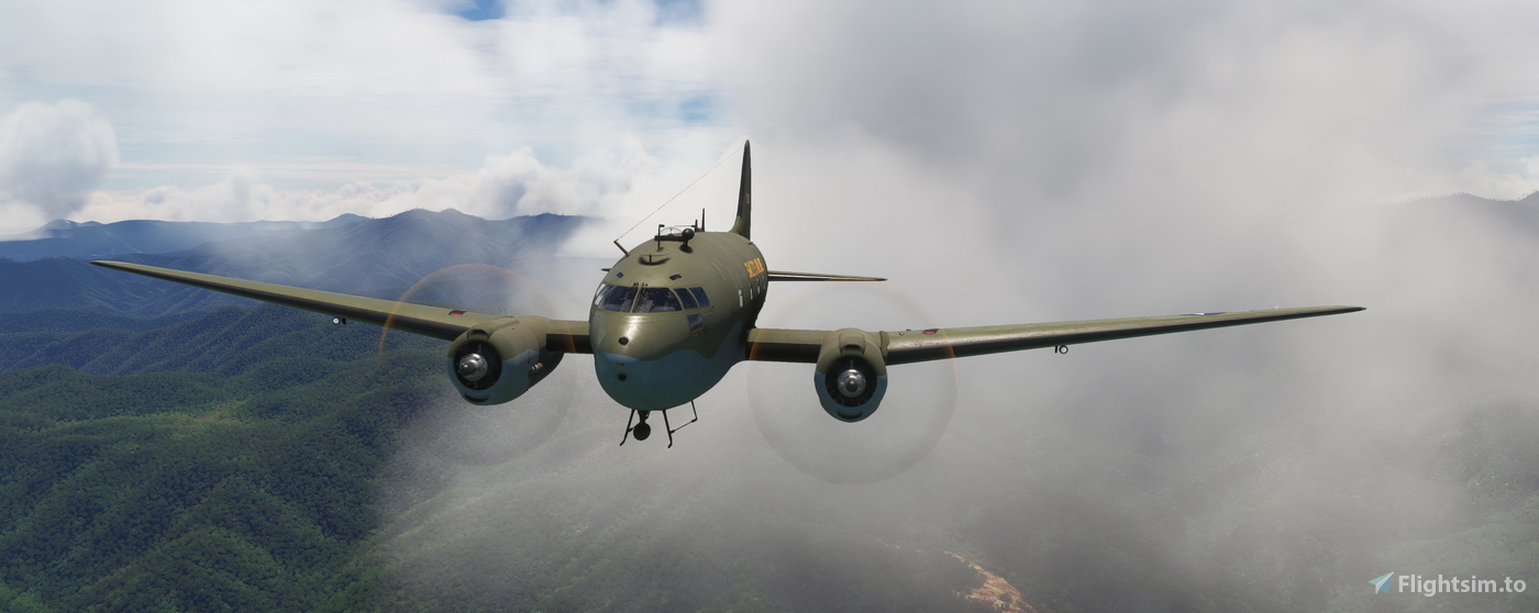 Curtiss C-46 Commando Smileys Airlines for Microsoft Flight Simulator ...