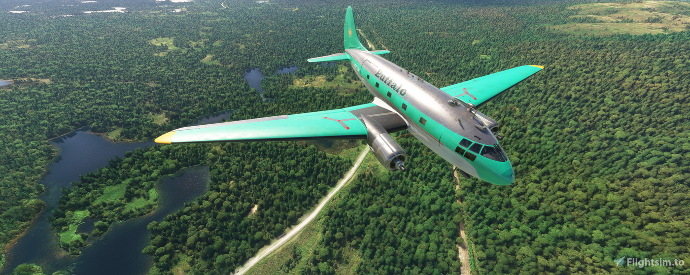 Curtiss C-46 Commando Buffalo Airways C-GTXW for Microsoft Flight ...