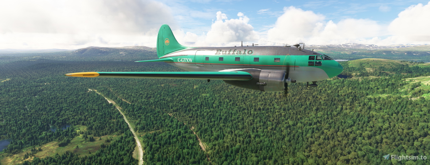 Curtiss C-46 Commando Buffalo Airways C-GTXW for Microsoft Flight ...