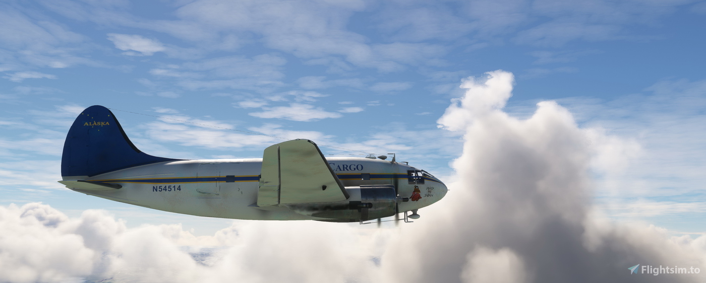 Curtiss Commando Everts Air Cargo N54514 "Maid in Japan" for Microsoft ...