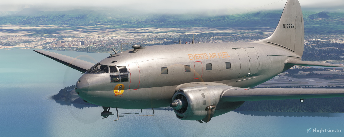 Curtiss Commando Everts Air Fuel N1822M 'Salmon Ella' for Microsoft ...