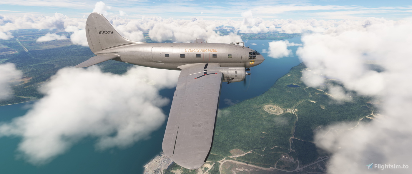 Curtiss Commando Everts Air Fuel N1822M 'Salmon Ella' for Microsoft ...