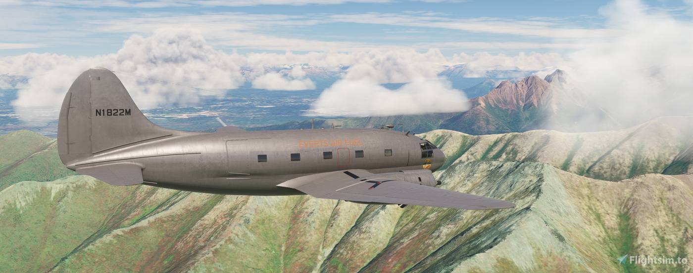 Curtiss Commando Everts Air Fuel N1822M 'Salmon Ella' for Microsoft ...