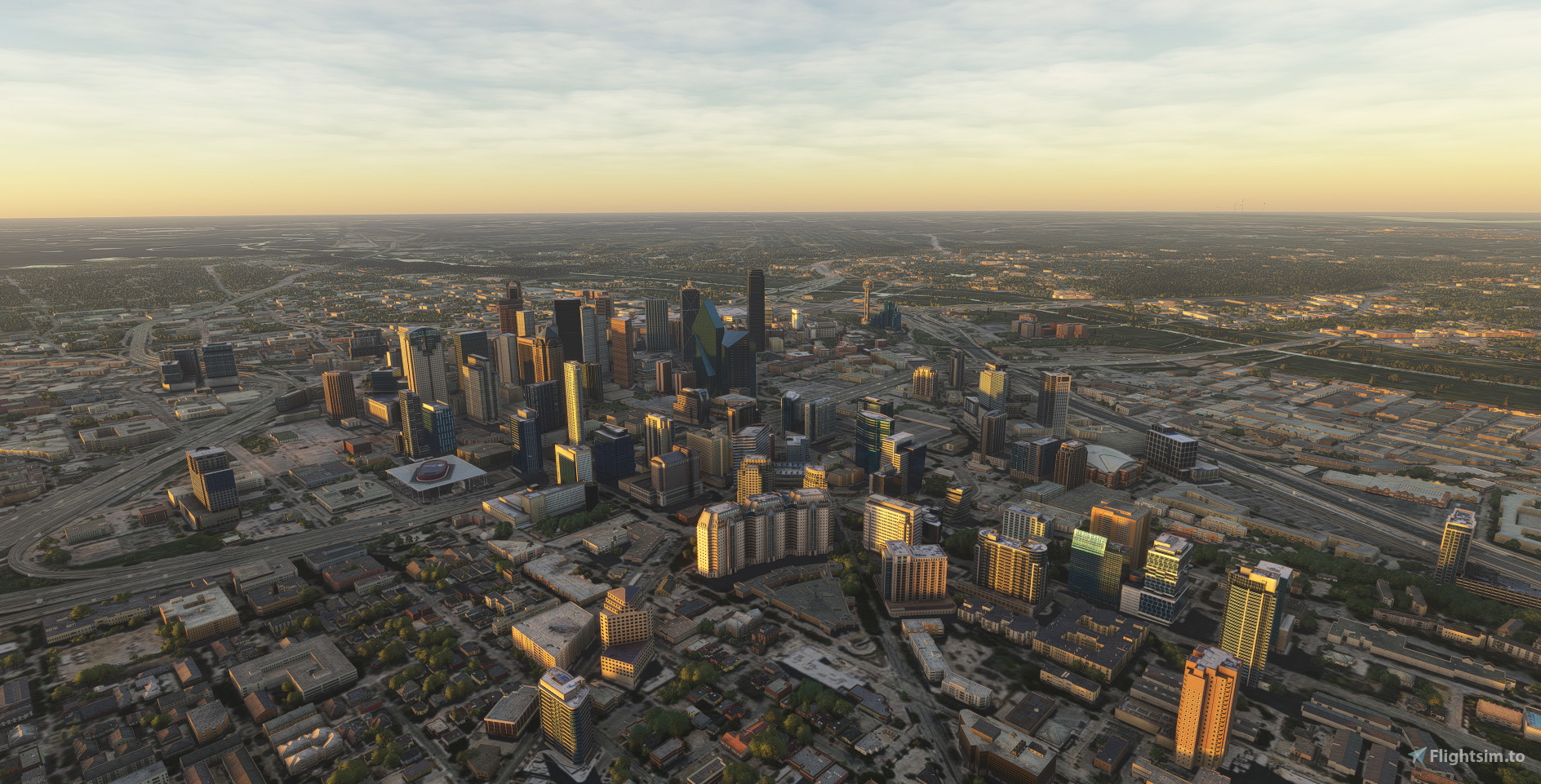 SamScene3D - Dallas Modern City for Microsoft Flight Simulator | MSFS