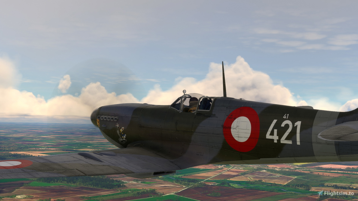 Danish Air Force Spitfire 41-421 for Microsoft Flight Simulator | MSFS