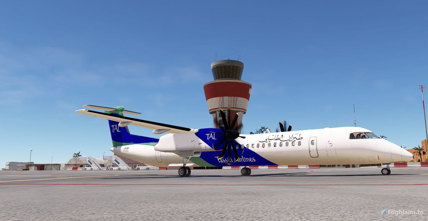 Dash-8-Q400-TASSILI AIRLINES -7TVCL pour Microsoft Flight Simulator | MSFS