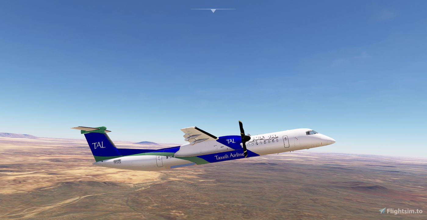 Dash-8-Q400-TASSILI AIRLINES -7TVCL pour Microsoft Flight Simulator | MSFS